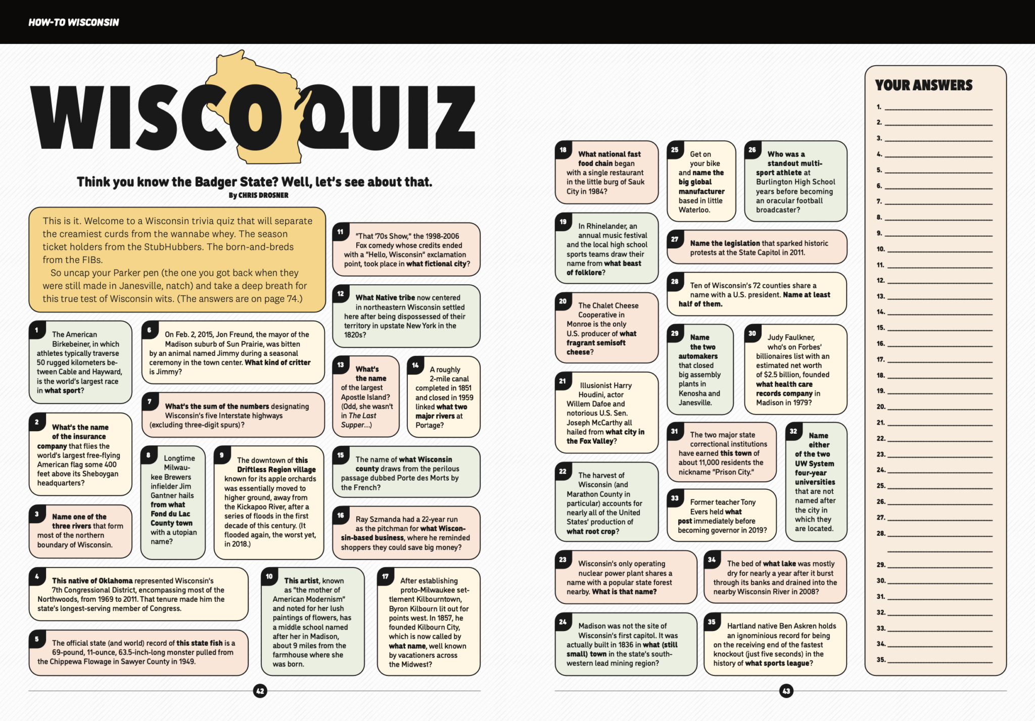 The Ultimate Wisconsin Trivia Quiz | Milwaukee Magazine