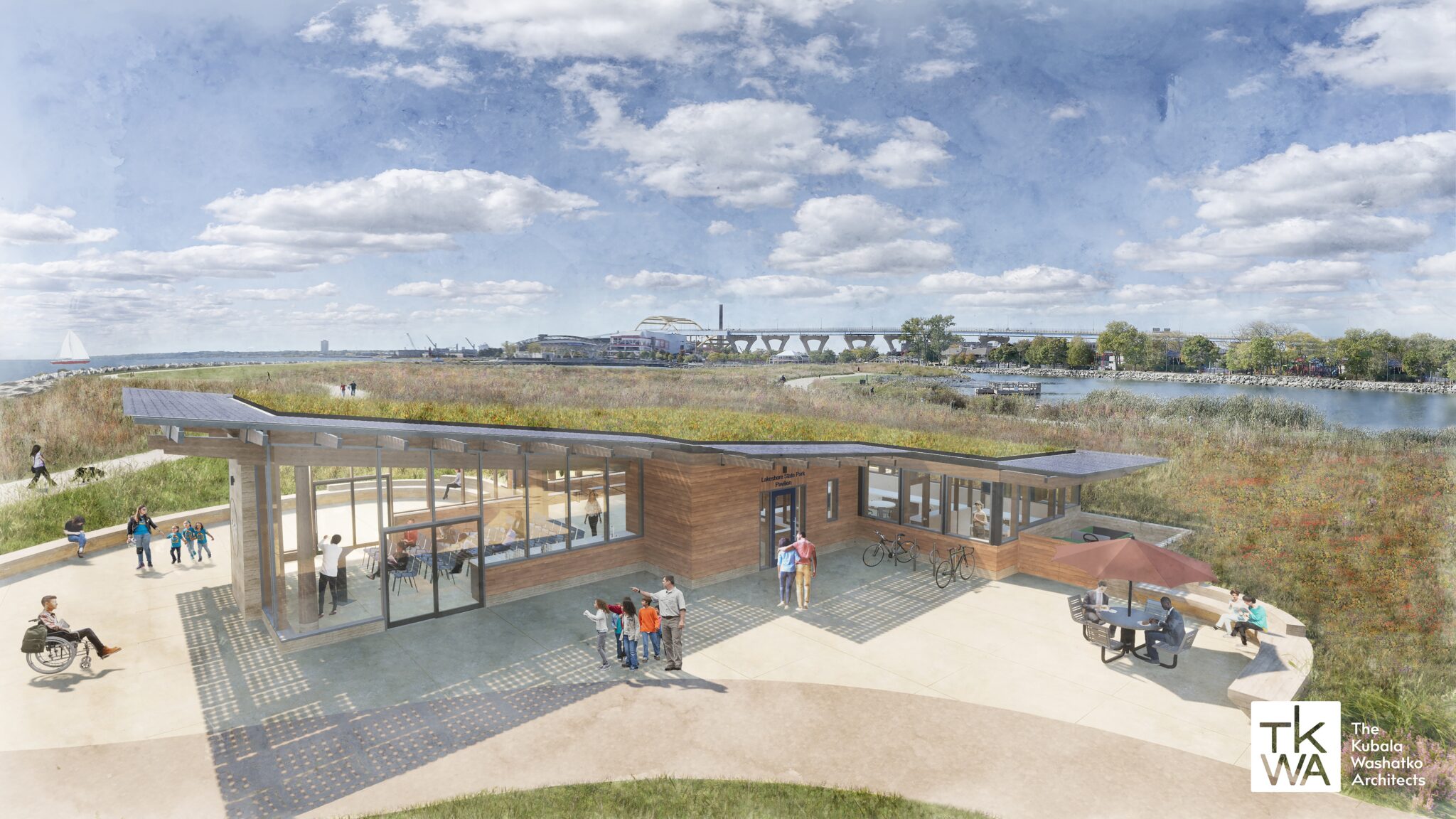Inside the Future Visitor Center for Lakeshore State Park