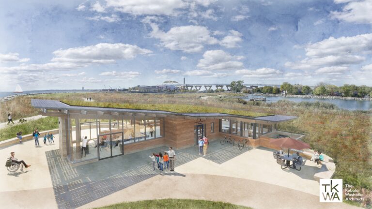 Inside the Future Visitor Center for Lakeshore State Park