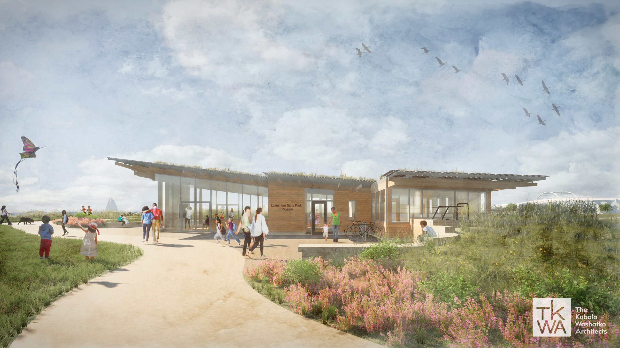 Inside the Future Visitor Center for Lakeshore State Park